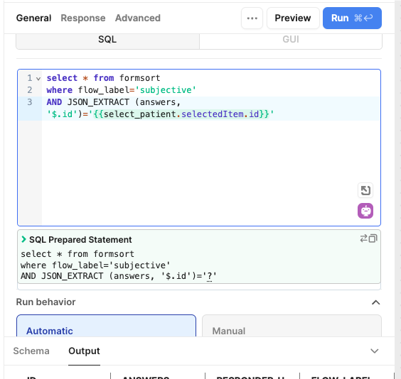 Javascript Not Compiling Inside Of MYSQL Resource Query Queries And