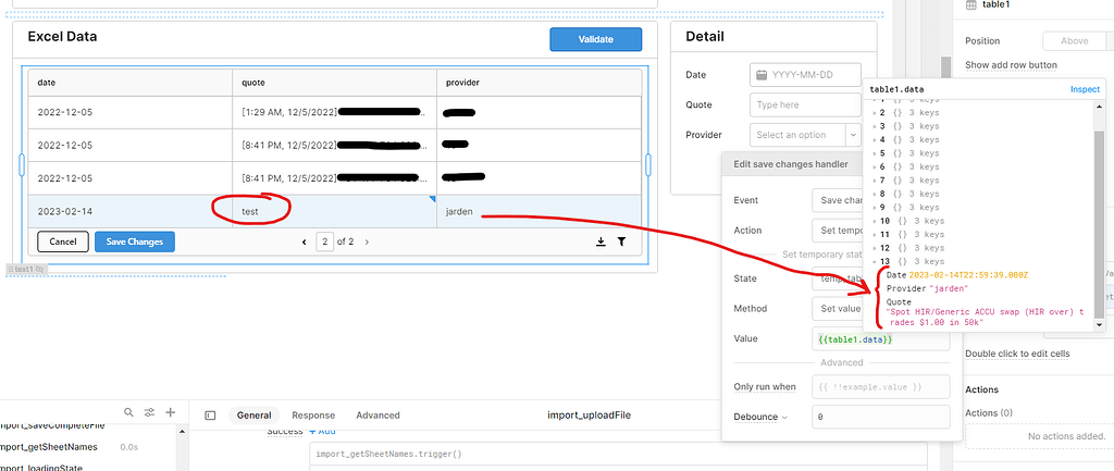 I want to be able to save changes to the table itself! (NO DB) - 💬 App Building - Retool Forum