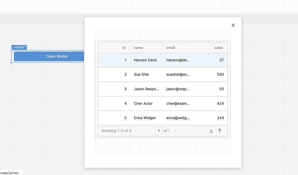 Bug Table Wrongly Displays All Headers As Sorted By Default In A Modal App Building Retool