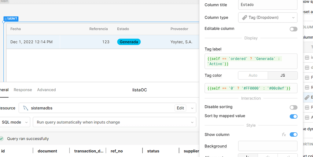 How manage 3 different status with tag label column? - 💬 App Building - Retool Forum