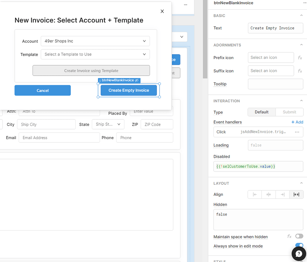 Button was invisible despite a false value in the Hidden parameter - 💬 App Building - Retool Forum