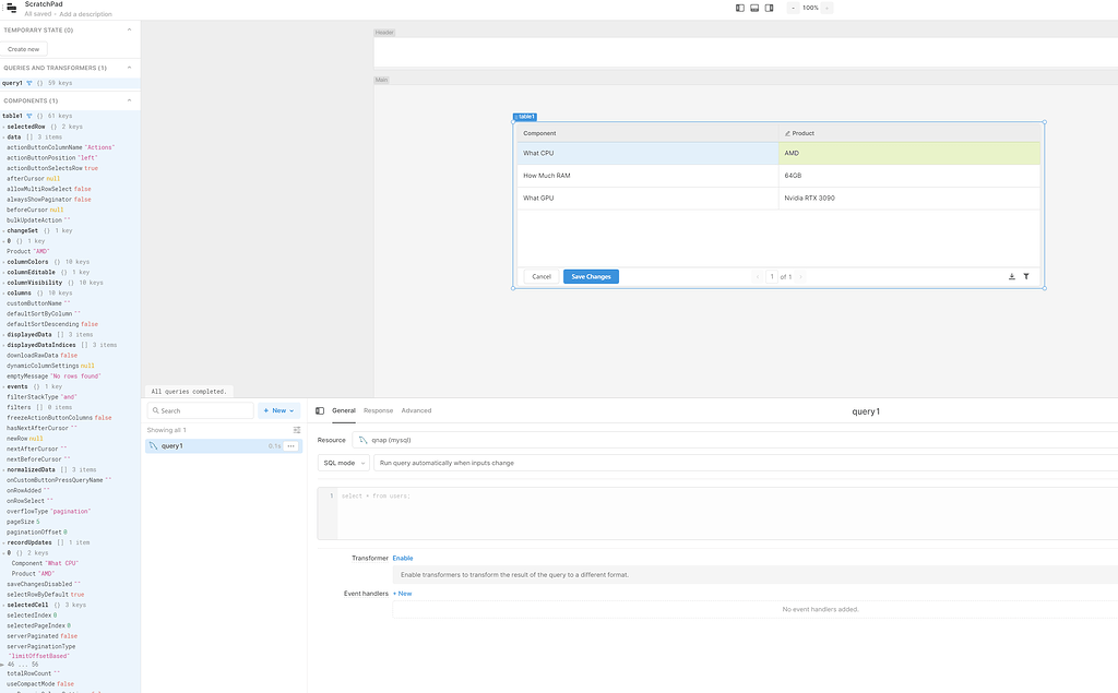 Mapping a Column Value to a DB Columns Name - 💬 Queries and Resources - Retool Forum