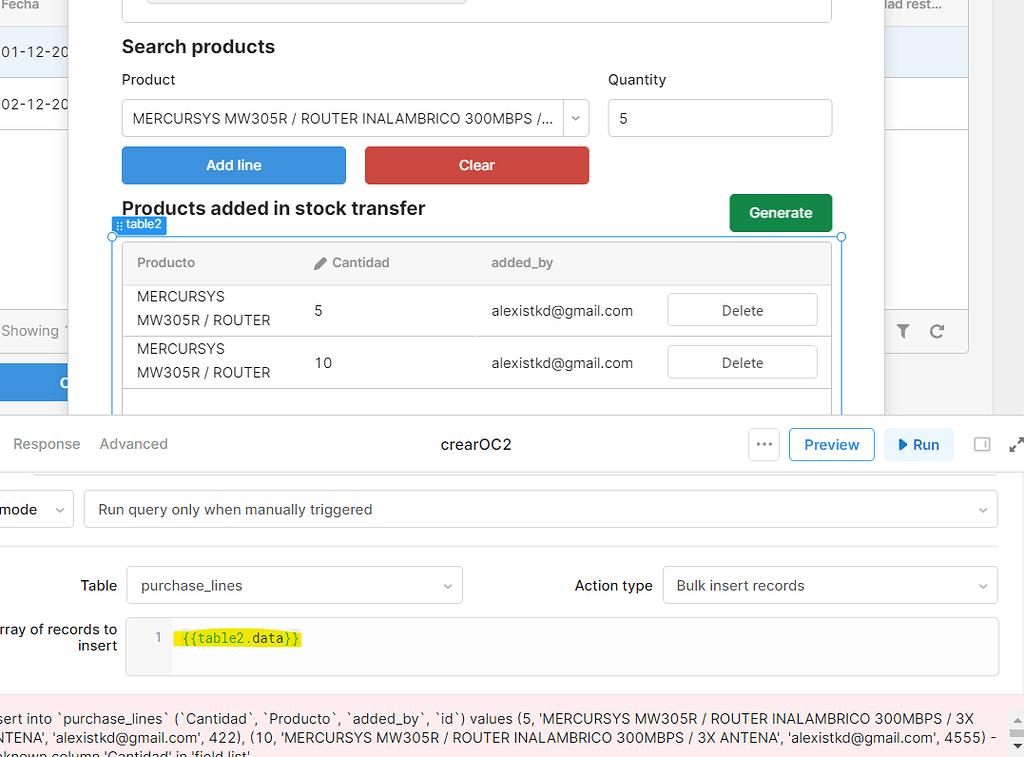 Tip on bulk insert query_ - 💬 App Building - Retool Forum Tip on bulk insert query_ - 💬 App Building - Retool Forum