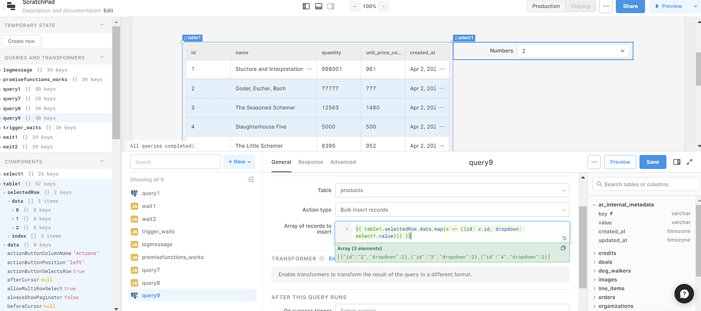 How Do I Insert Data To Mysql From Array In Retool 💬 Queries And Resources Retool Forum
