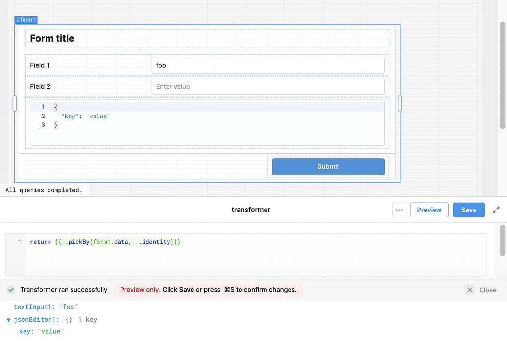 How I create ui:widget with JSON input? - App Building - Retool Forum