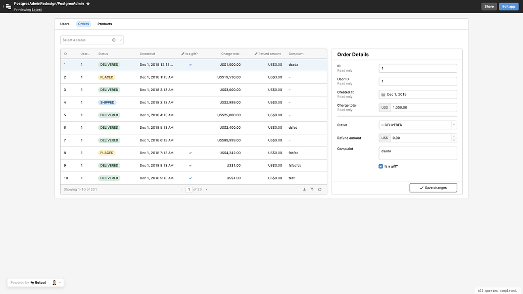 Redesigning the PostgreSQL Admin Panel Template - Community Show & Tell ... Redesigning the PostgreSQL Admin Panel Template - Community Show & Tell ...