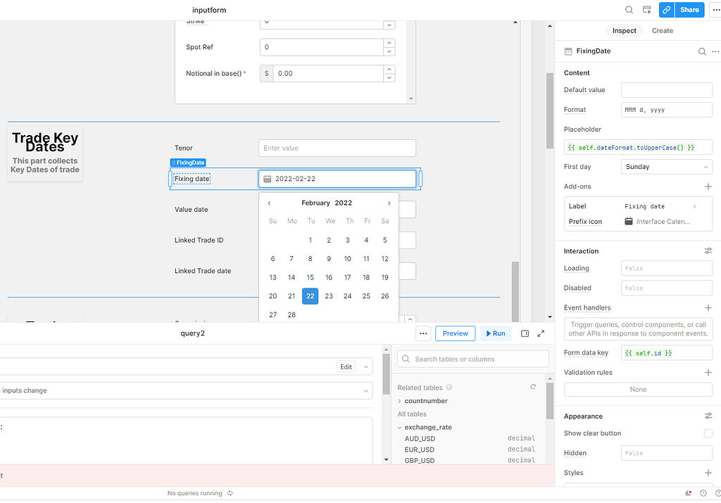 Form automatically submitted after entering date - 💬 App Building - Retool Forum