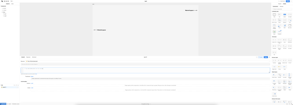 Alternative editor layout for ultra wide monitors - 💬 Feature Requests - Retool Forum