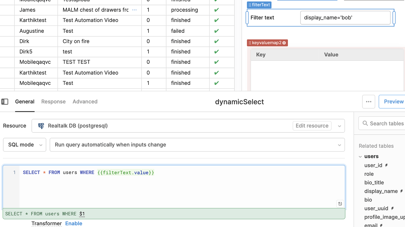 Dynamically Add Filter Conditions To Sql 💬 Queries And Resources Retool Forum