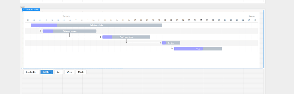 Is it possible to make an interactive GANTT Chart from a custom component? - 💬 App Building ...