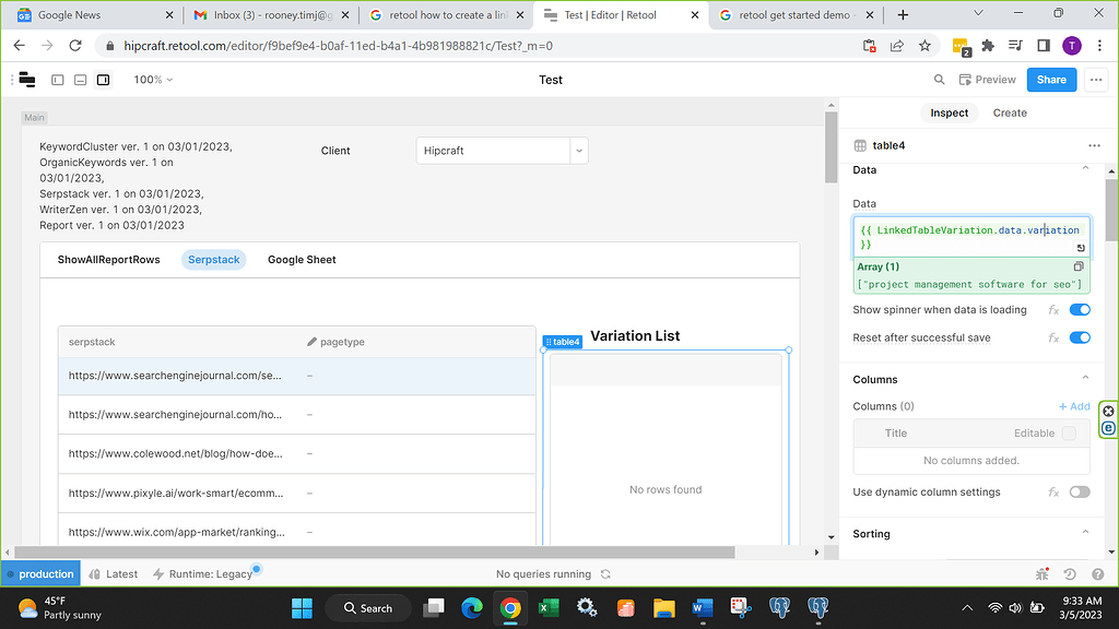 Why Doesnt Linked Table Display Values App Building Retool Forum