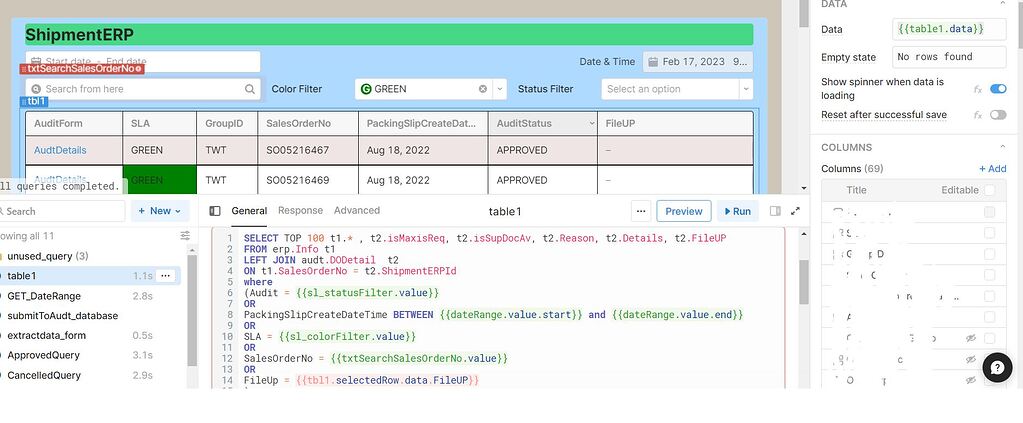 SelectedRow.data inaccessible - 💬 Queries and Resources - Retool Forum