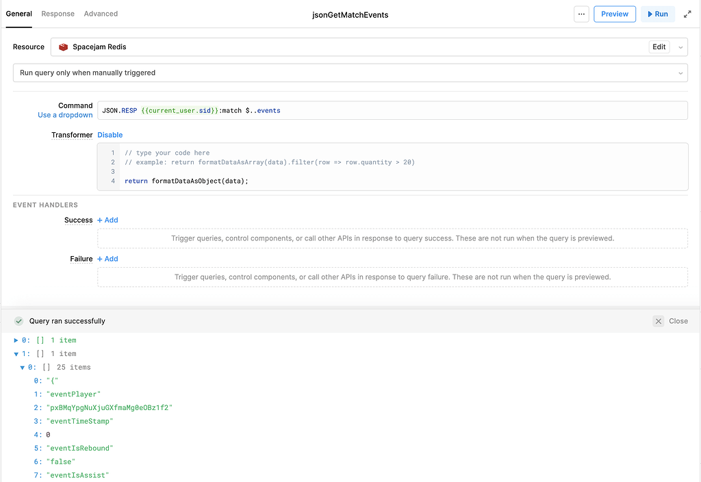 Extract Json Data To Object From Redis Response Queries And Resources Retool Forum