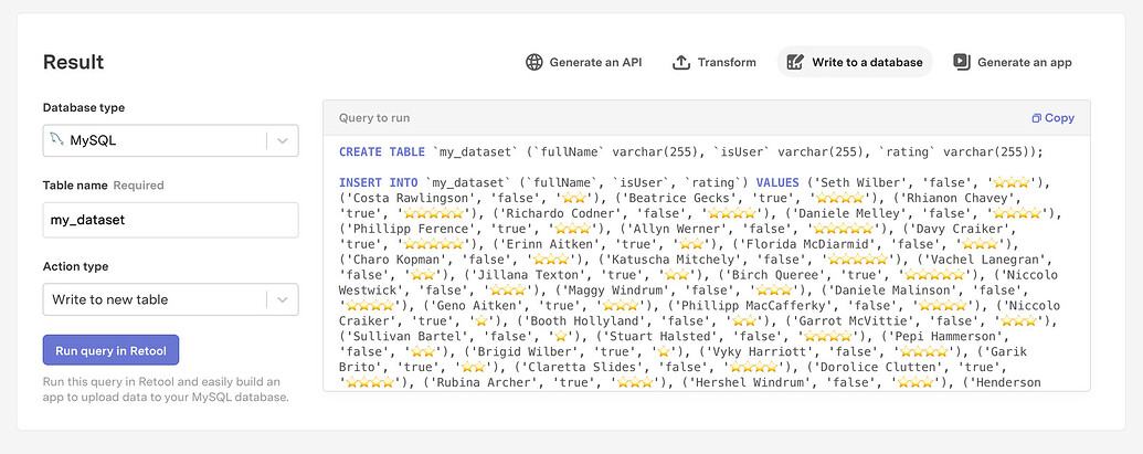 How do I insert data to MySQL from array in Retool? - 💬 Queries and Resources - Retool Forum