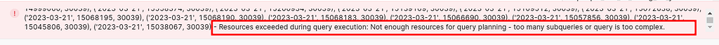 Error Resources Exceeded During Query Execution Queries And Resources Retool Forum