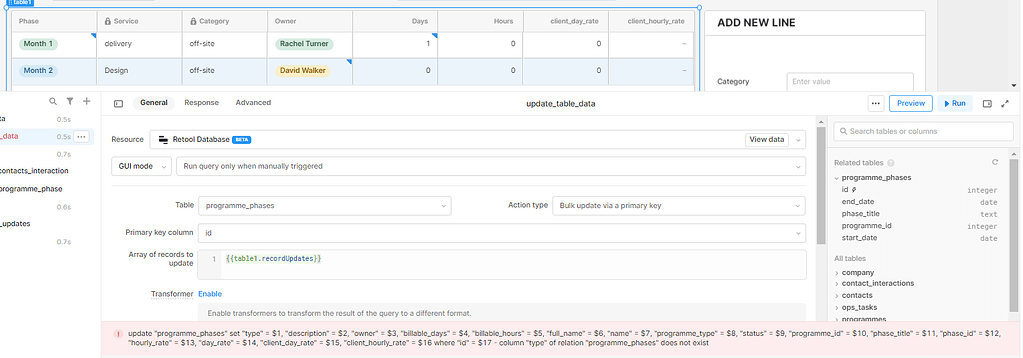 How to bulk update to different tables - 💬 App Building - Retool Forum