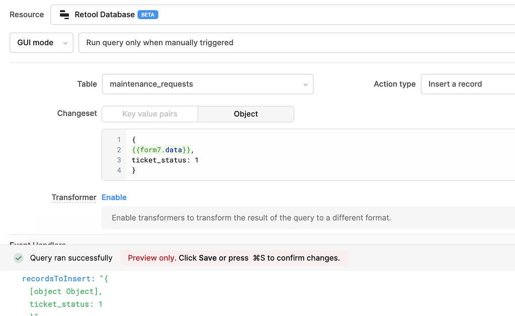 Can I Insert Form Object And Key Value Together 💬 App Building Retool Forum