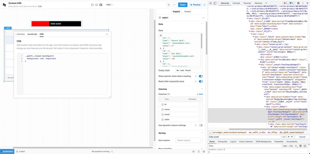How to use Custom CSS in Retool Apps - 🧑‍💻 Retool Tips & Tricks - Retool Forum