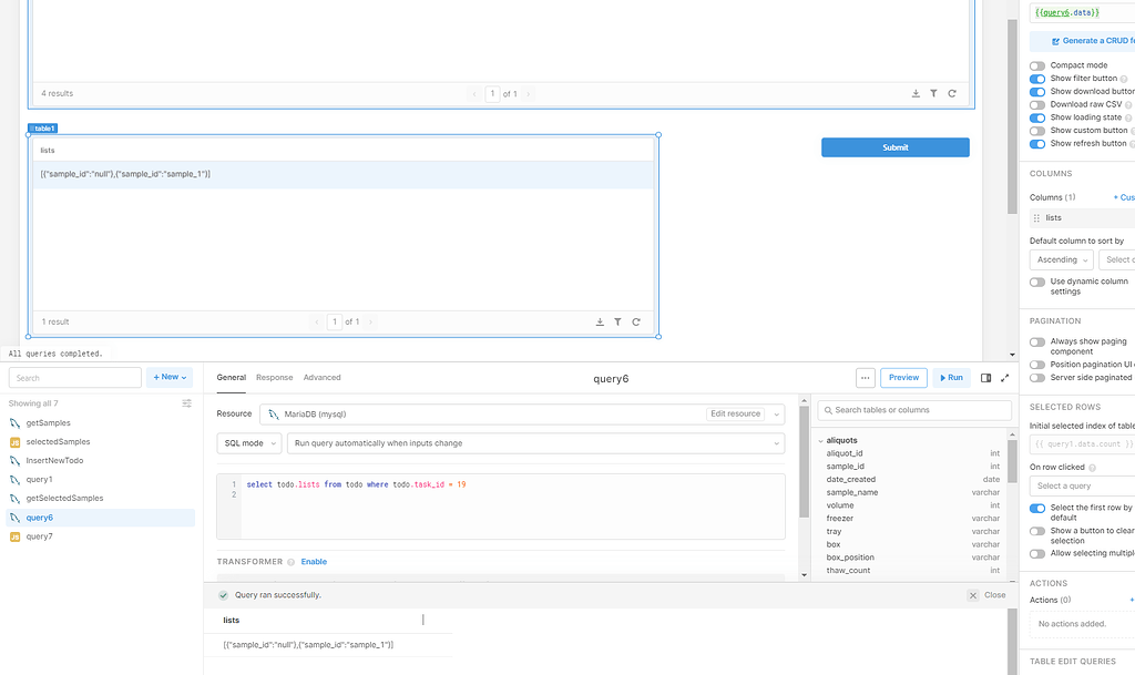 Mapping Dynamic Col Into A Table Queries And Resources Retool Forum