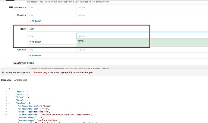 How Do I Sent An Array In A JSON POST Body Without Key Value Pair 