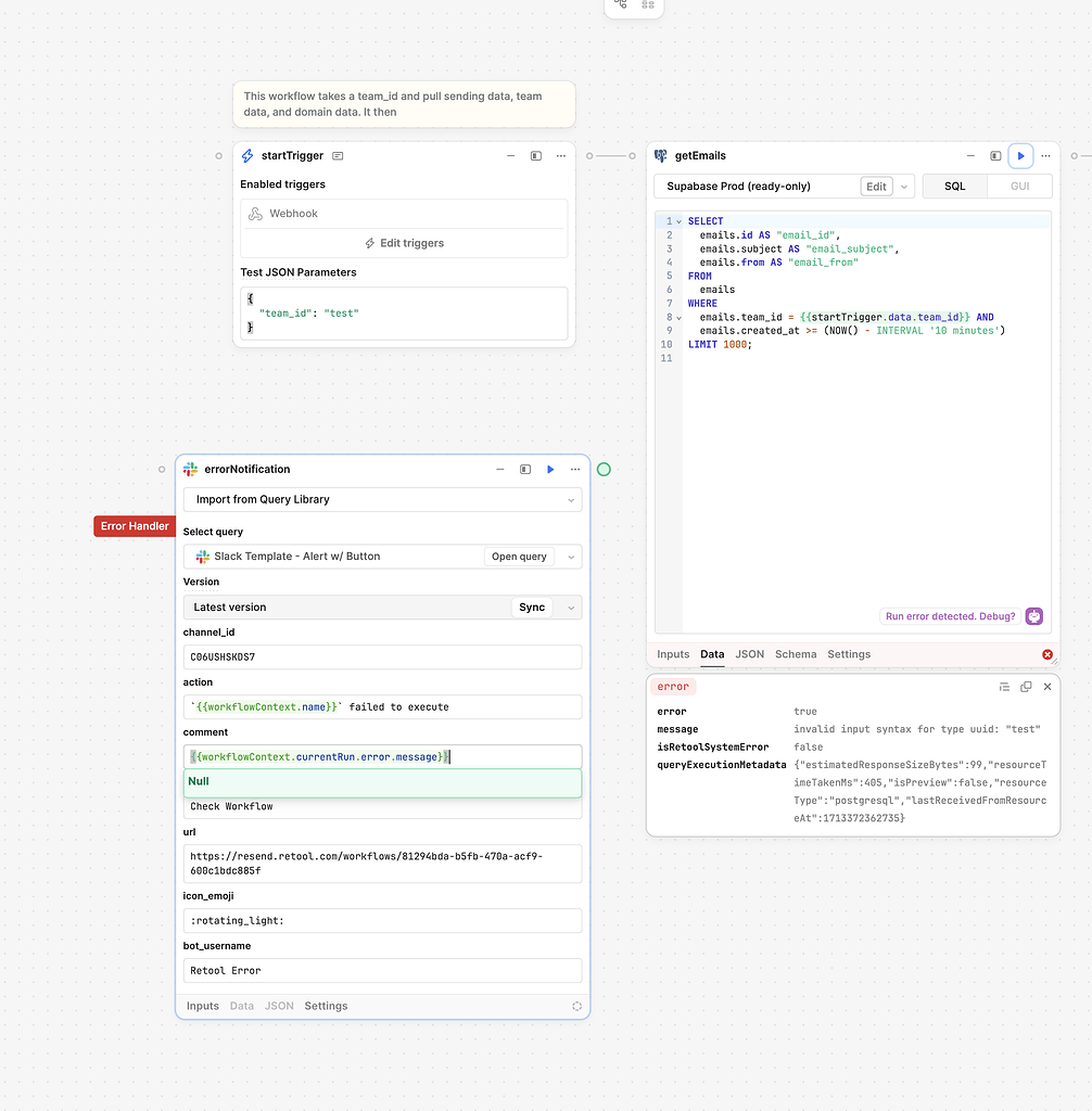 workflowContext.currentRun.error.message always null - 💬 Workflows - Retool Forum