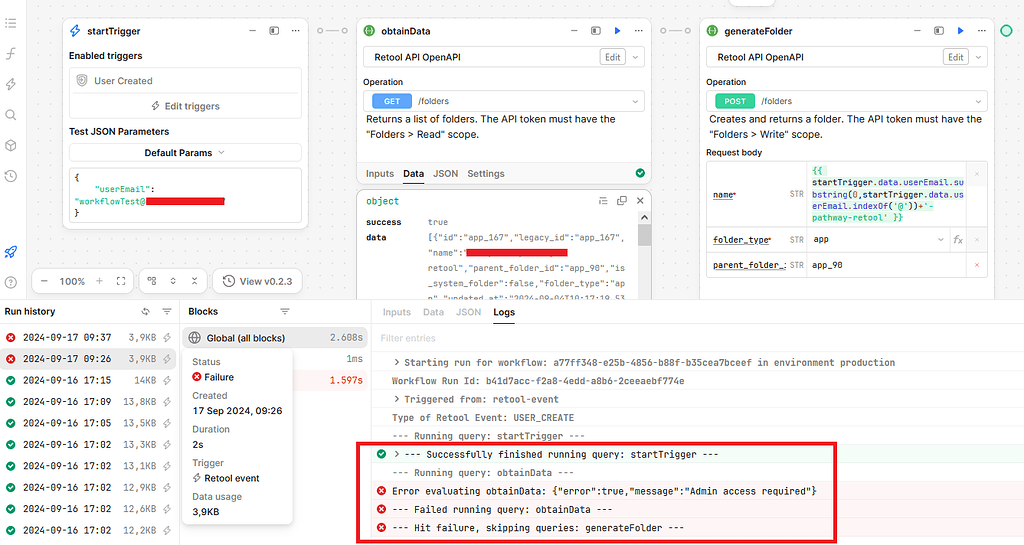 Workflow Failing With Admin Access Required 💬 Self Hosted Retool Retool Forum