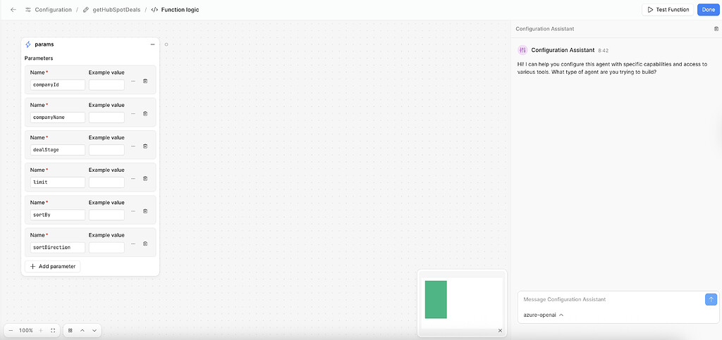 When editing Retool Agent Custom Tool the Configuration Assistant is ...