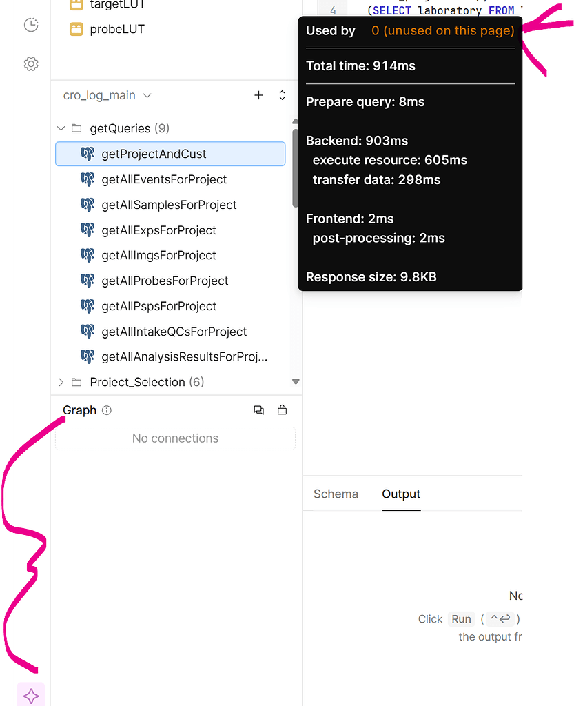 Graph pane (on side bar) and "Used by " field when hovering over code show no connection even ...