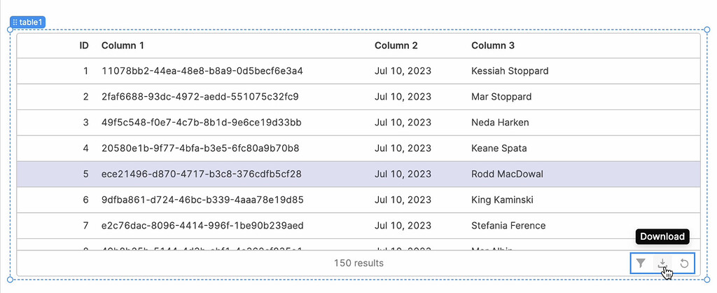 [bug fix] Download .csv from Table with all data present - 💬 App Building - Retool Forum