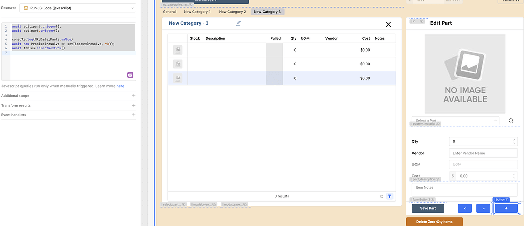 Table selectNextRow() not working after state update - 💬 App Building - Retool Forum
