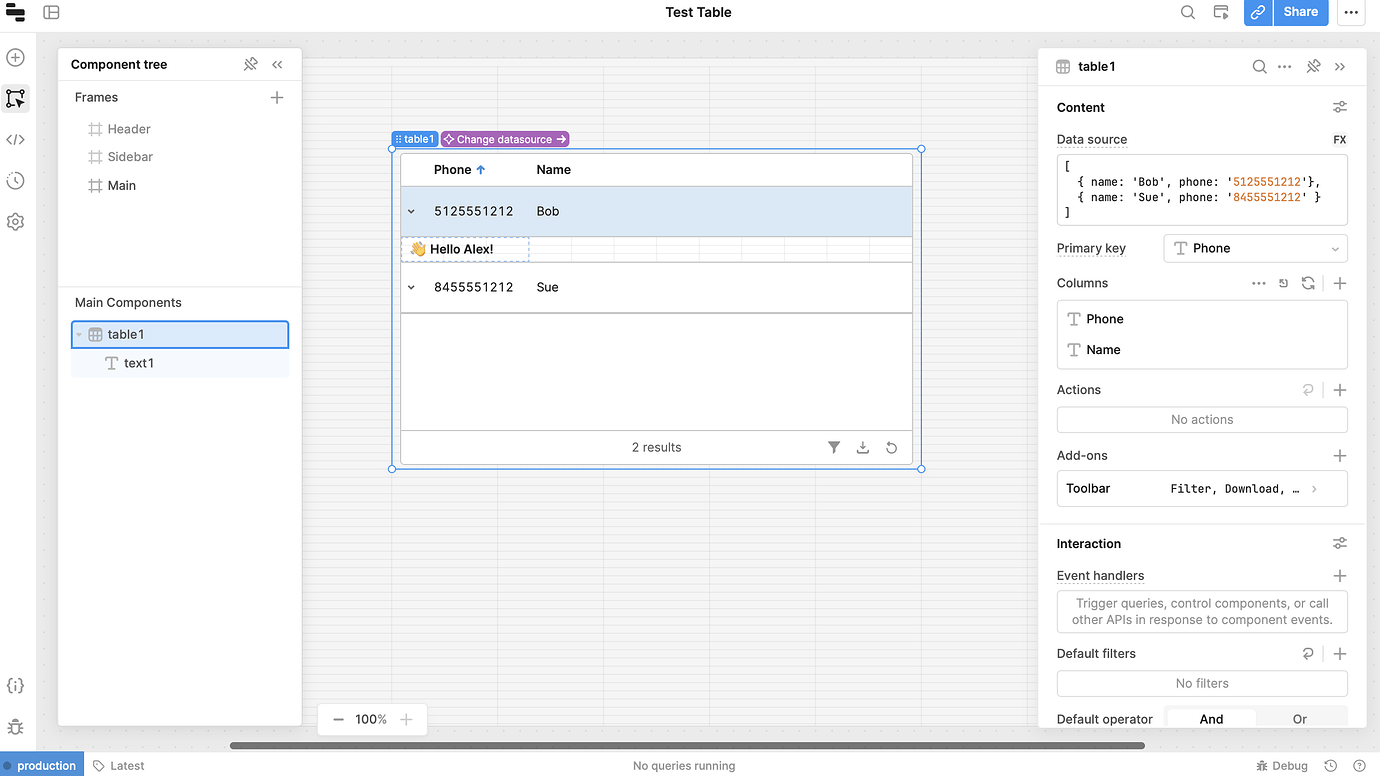 Table expandable rows - 💬 App Building - Retool Forum