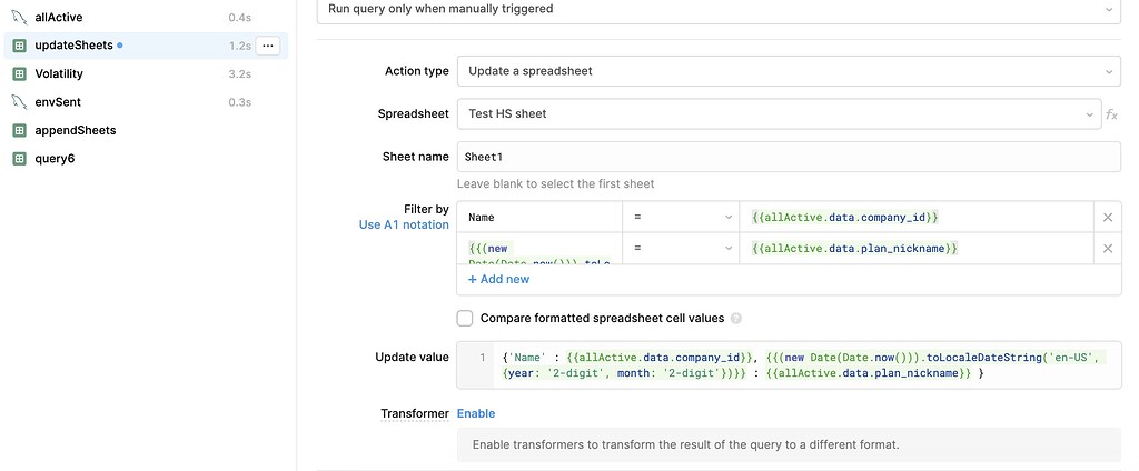 Struggling with Google Sheet Bulk Update - 💬 App Building - Retool Forum