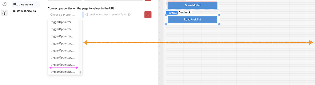 Connect Properties On The Page To Values In The Url Select Box Truncates Values To The Point
