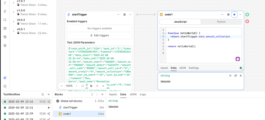 Workflow Triggered Workflow Block Is Returning Empty Object But