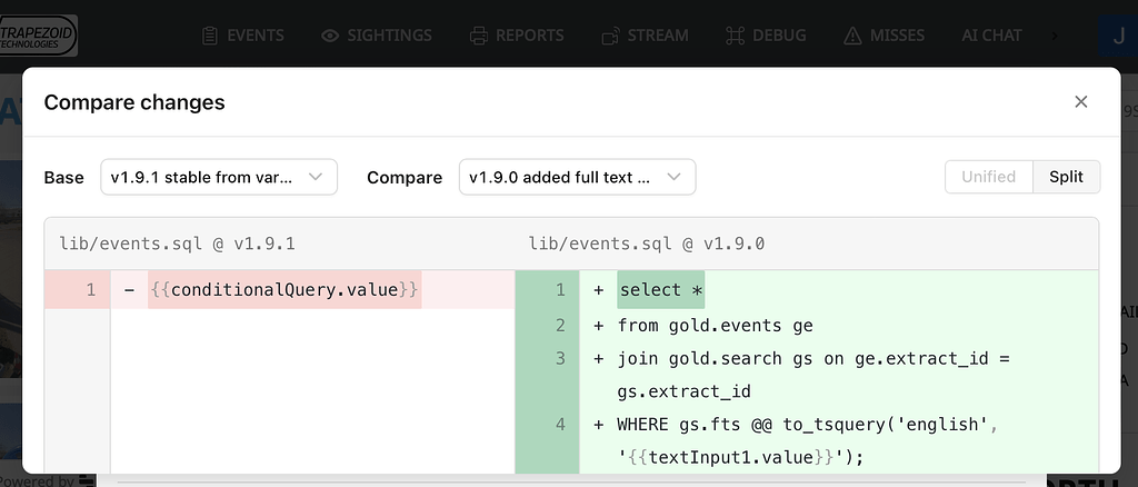Feature Swap Targets In App Version Comparison Ui 💬 Feature Requests Retool Forum
