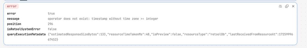 Unhelpful Error Messages for psql queries - 💬 Workflows - Retool Forum Unhelpful Error Messages for psql queries - 💬 Workflows - Retool Forum