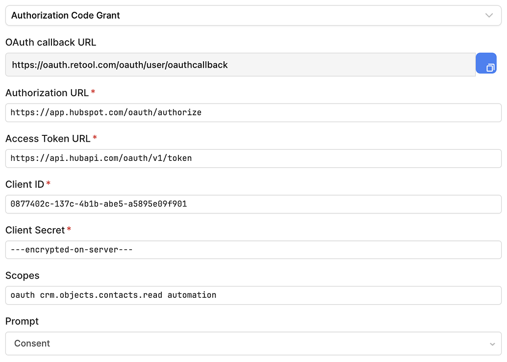 Authorization/Scope Mismatch Error When Connecting Hubspot - 💬 Queries and Resources - Retool Forum