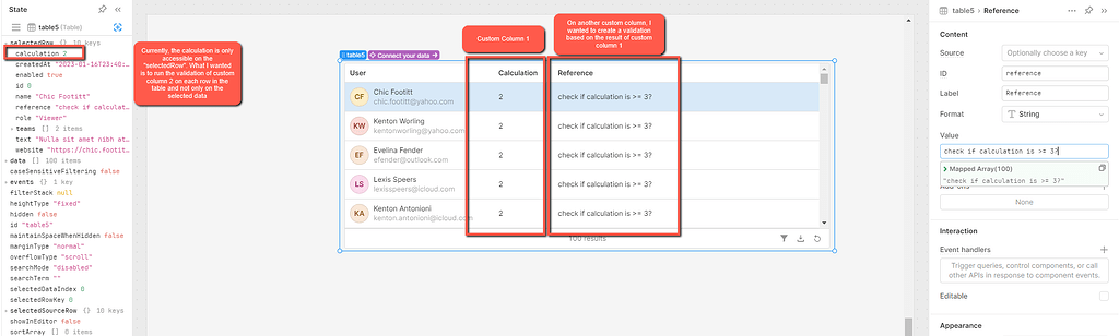 Accessing Custom Columns Data From New Table Component 💬 App