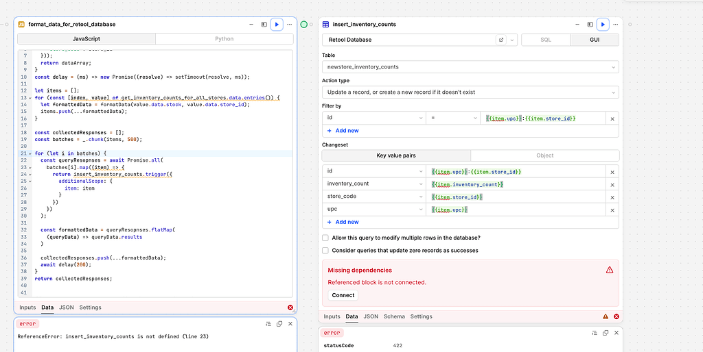Import Data Into Retool Db With 50k Rows Workflow Queries And Resources Retool Forum