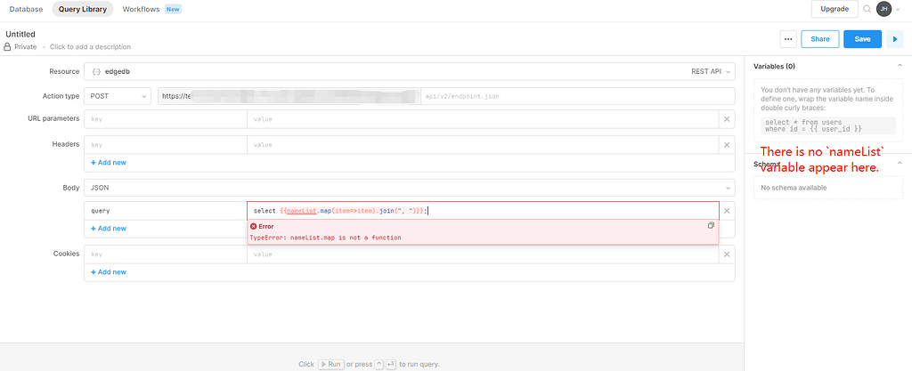 No Variable Appear When I Use New Variable With Function In Query Library 💬 App Building