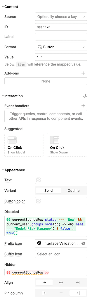 Table Row Actions: Hidden Field can’t access current row information V2 - 💬 App Building ...