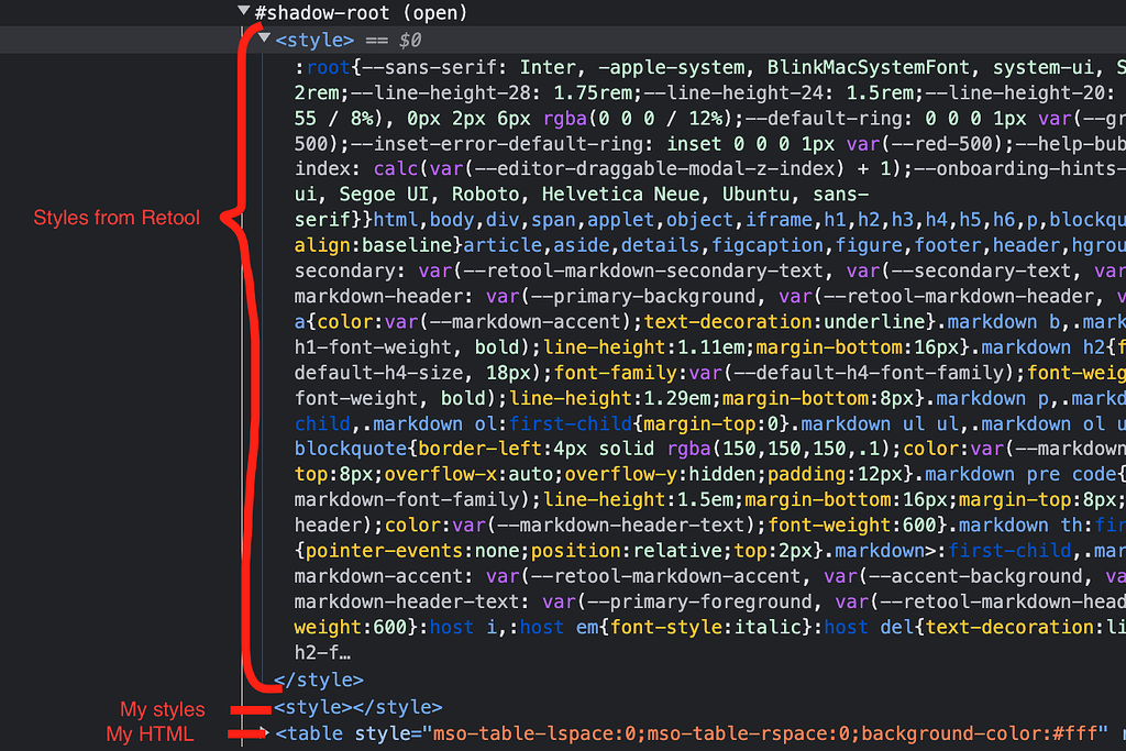 Adding isolated HTML without extra styles - 💬 App Building - Retool Forum