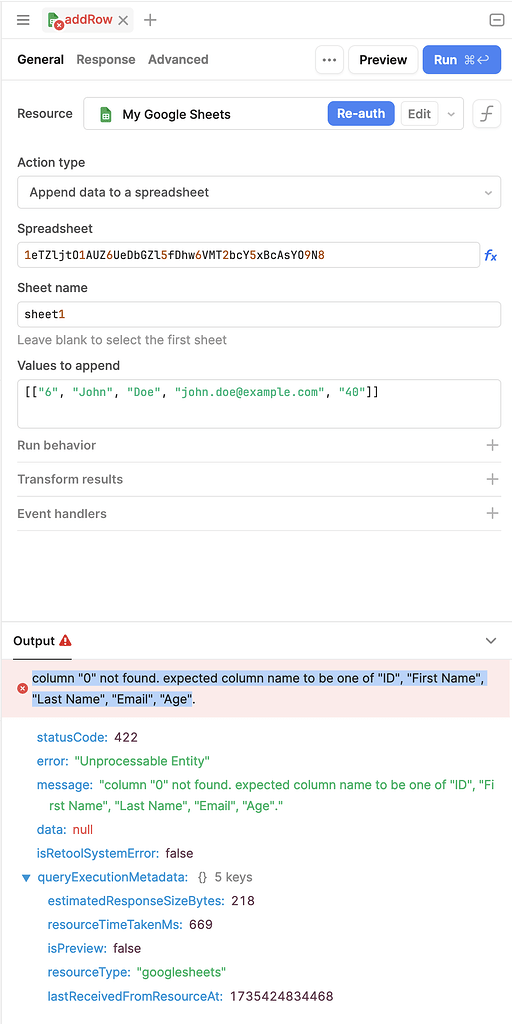 Column 0 Error. What are I missing? - 💬 App Building - Retool Forum