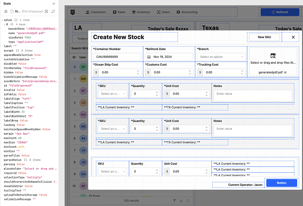 How to store the dropped file in retool storage and retool DB? - 💬 App Building - Retool Forum