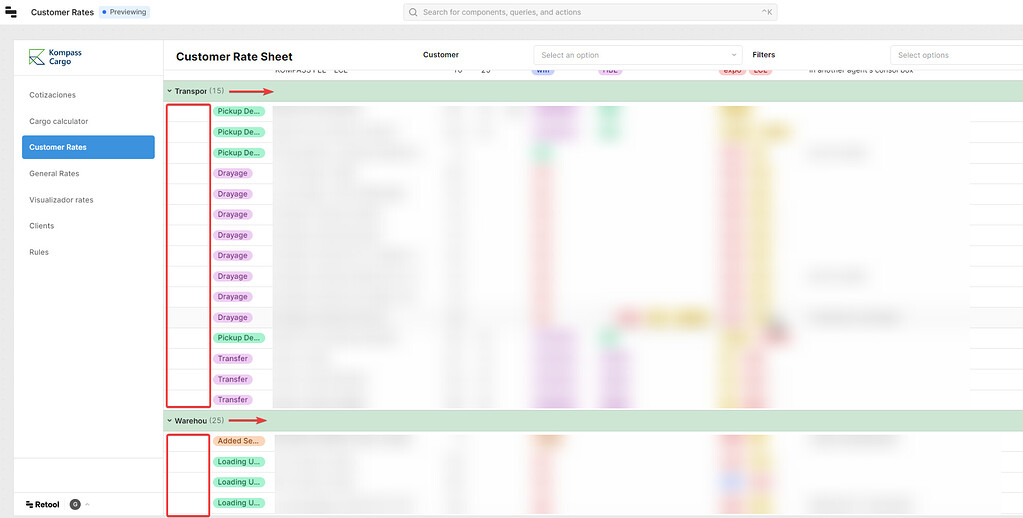 Wasted space with grouped columns - 💬 App Building - Retool Forum