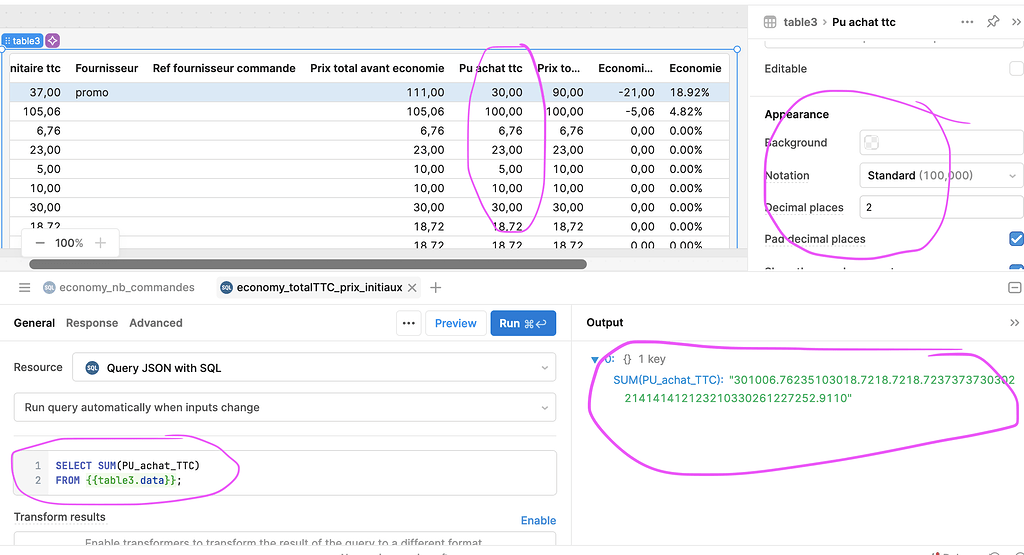 Sql Sum Of Number Column Doesnt Work 💬 Queries And Resources