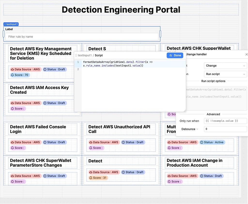 Grid View filter from Text Input and Select - 💬 App Building - Retool Forum