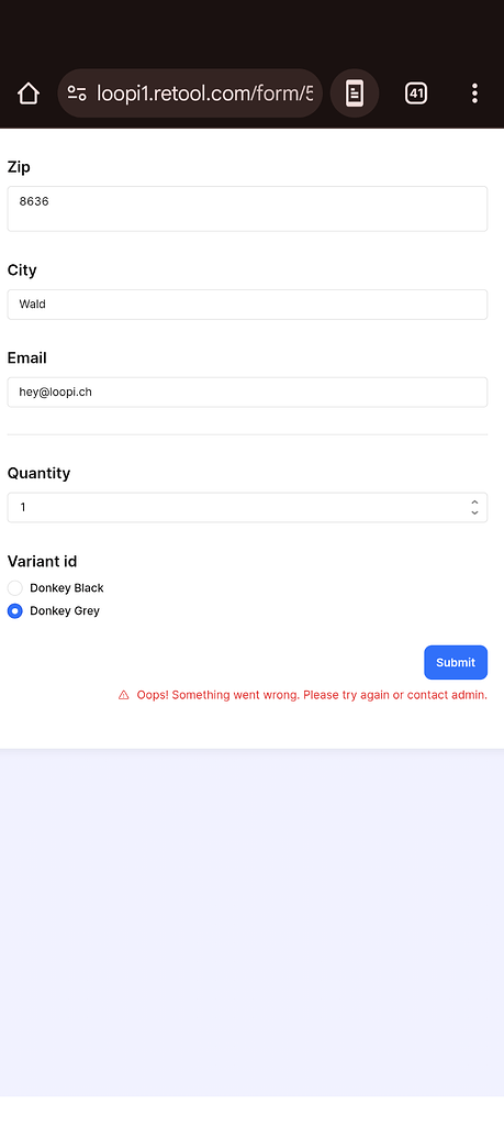 Form not usable, works when tested, broken with no changes - 💬 App ...