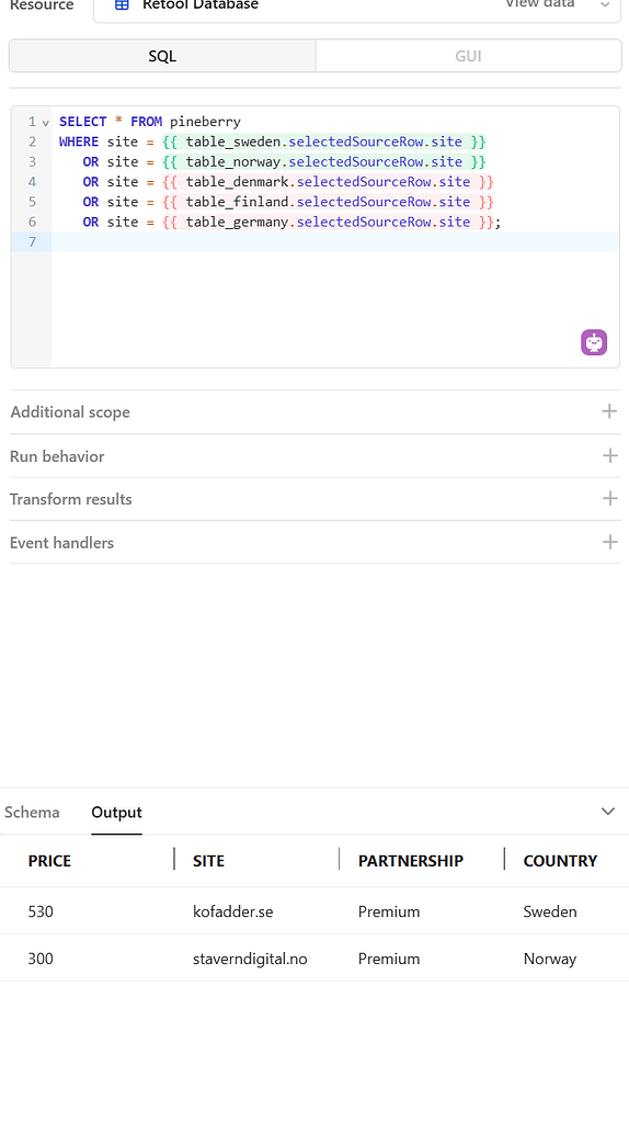 Query Multiple Selected Row From Different Tables 💬 App Building Retool Forum
