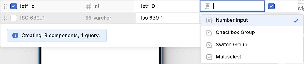 Mobile Form Generator does not contain select component option - 💬 Mobile - Retool Forum